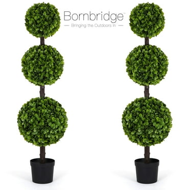 Free Shipping! Costway 4' Artificial Topiary Triple Ball Tree Plant ...