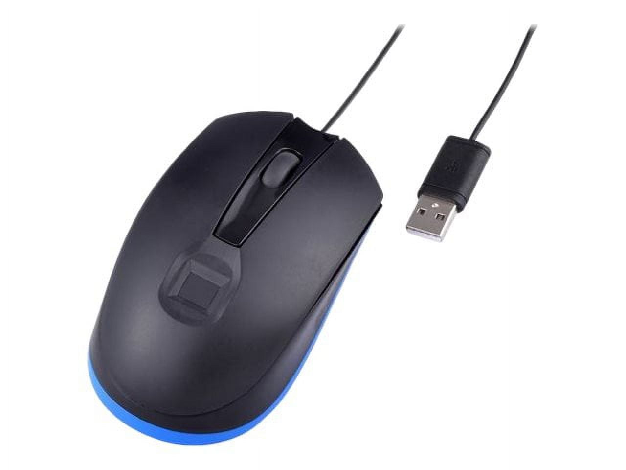 Bornd T55 - Mouse - with fingerprint reader - wired - USB - black ...