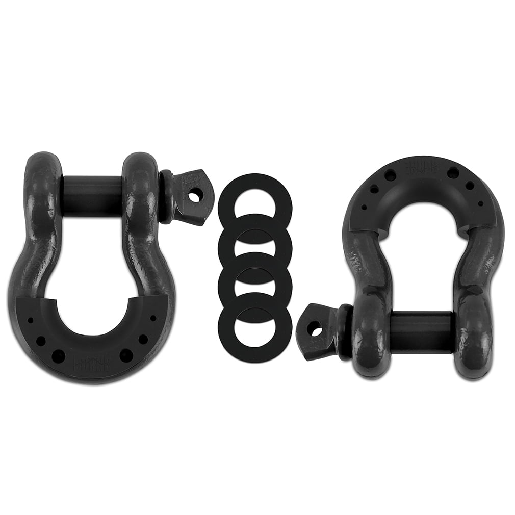 Borne Off-Road 3/4" Steel D-Ring Shackle Set 2 Pieces Black - Walmart.com