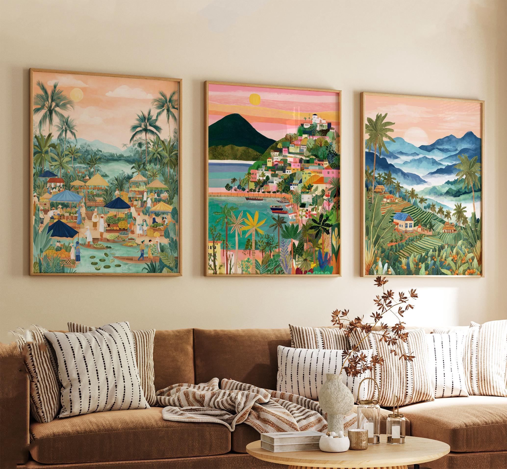 Borneo Malaysia Poster Vintage Inspired Jungle Landscape Wall Art ...