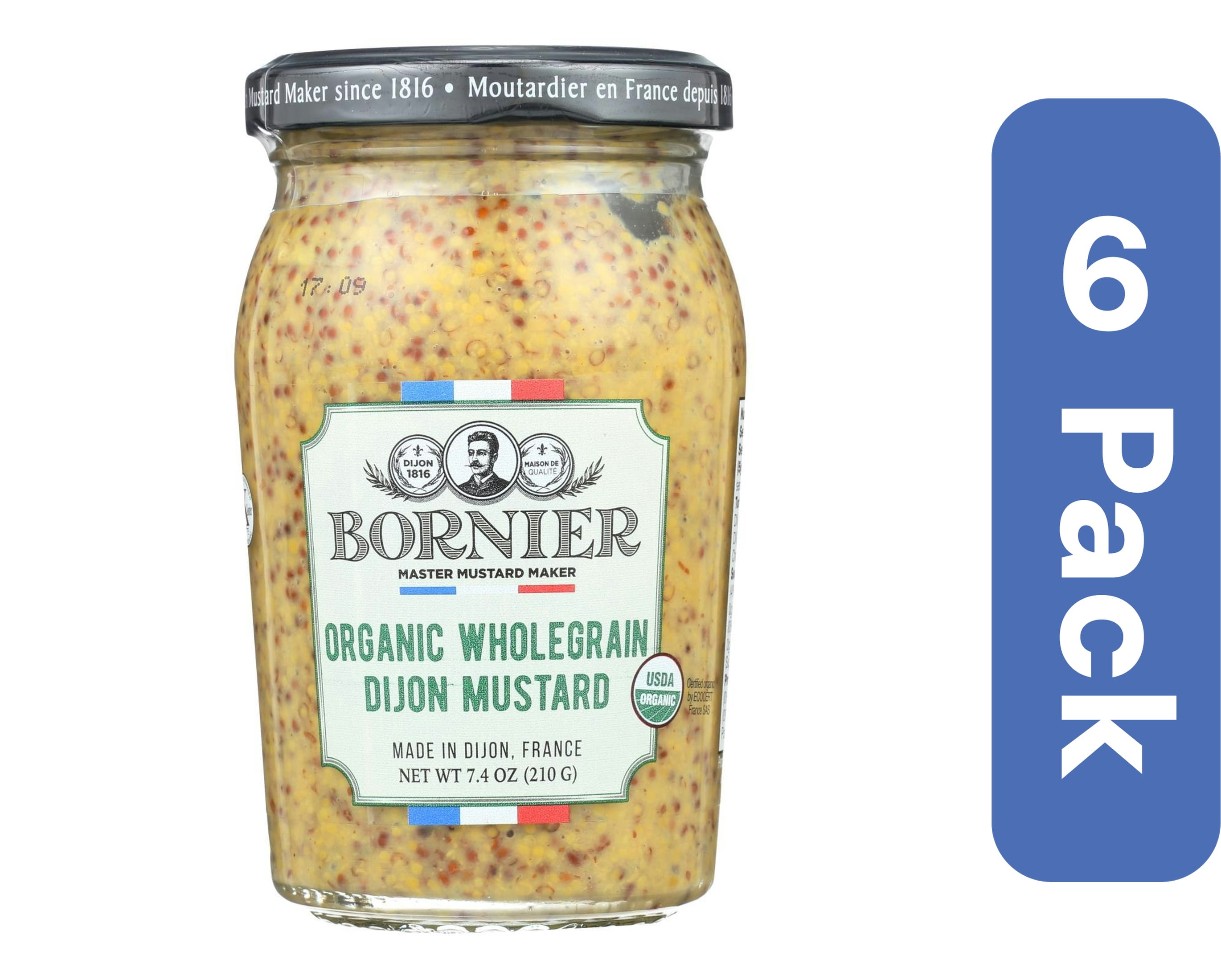 Bornier Whole Grain Mustard 7.4 oz (Pack of 6) - Walmart.com