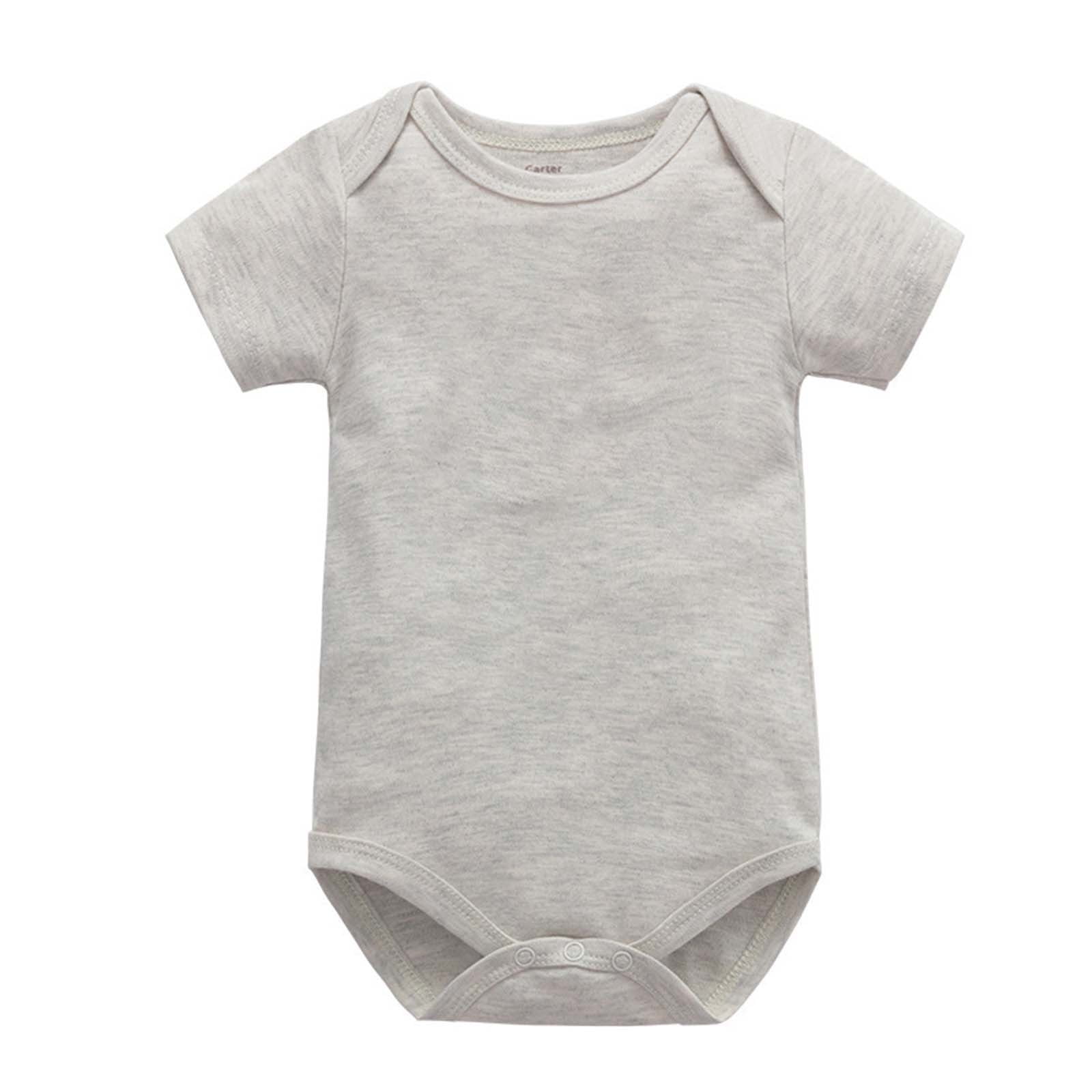 Ohufall Toddler Kids Onesies Baby Boys Girls Romper Cotton Solid Color ...