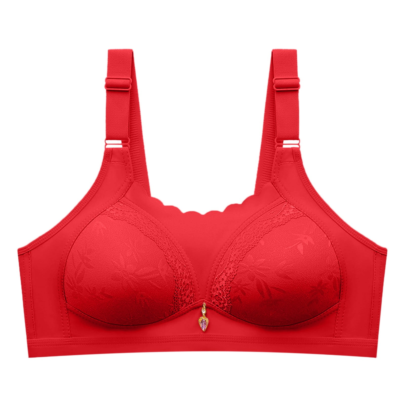 Borniu Wirefree Bras for Women, Plus Size Lace Bra Wirefreee Extra ...