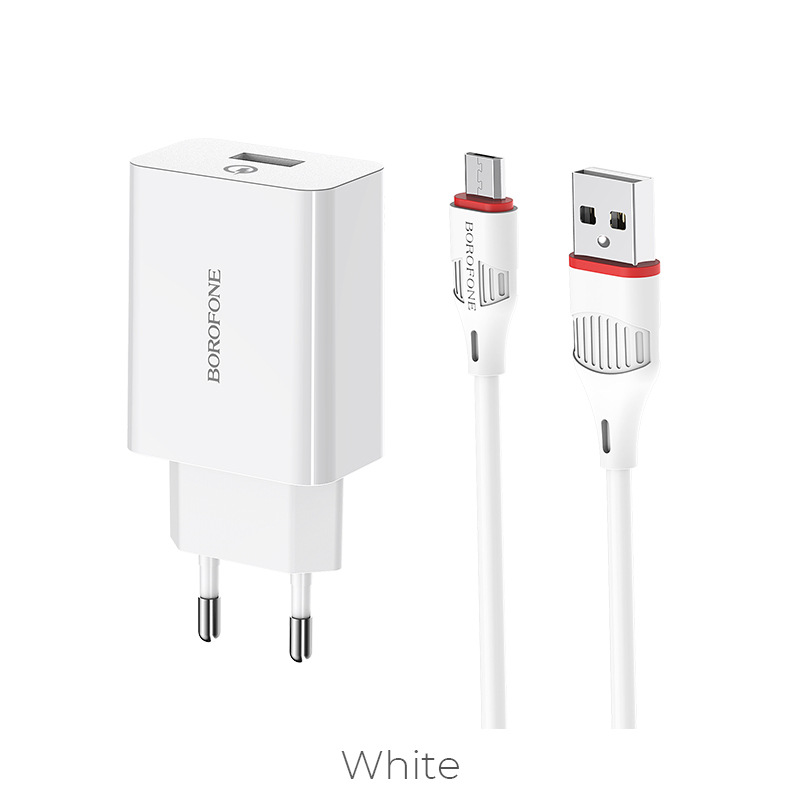 Borofone BA21A Hongtu single port QC3.0 charger mobile phone universal European standard fast ...