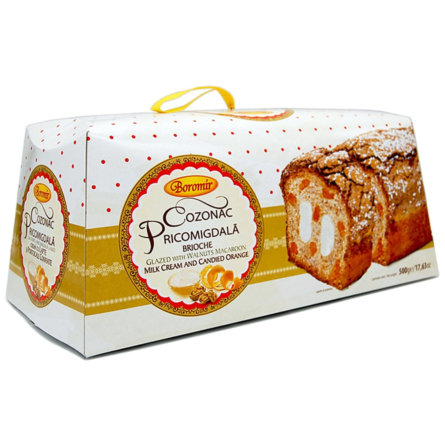 Boromir Cozonac Cake with Candied Orange and Milk Cream 17.63 oz (500g ...