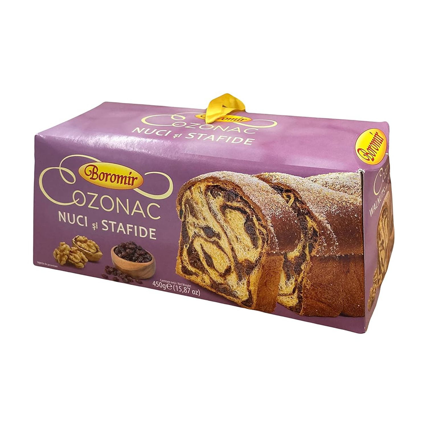 Boromir Cozonac Cake with Walnuts and Raisins 15.87 oz (450g) - Walmart.com