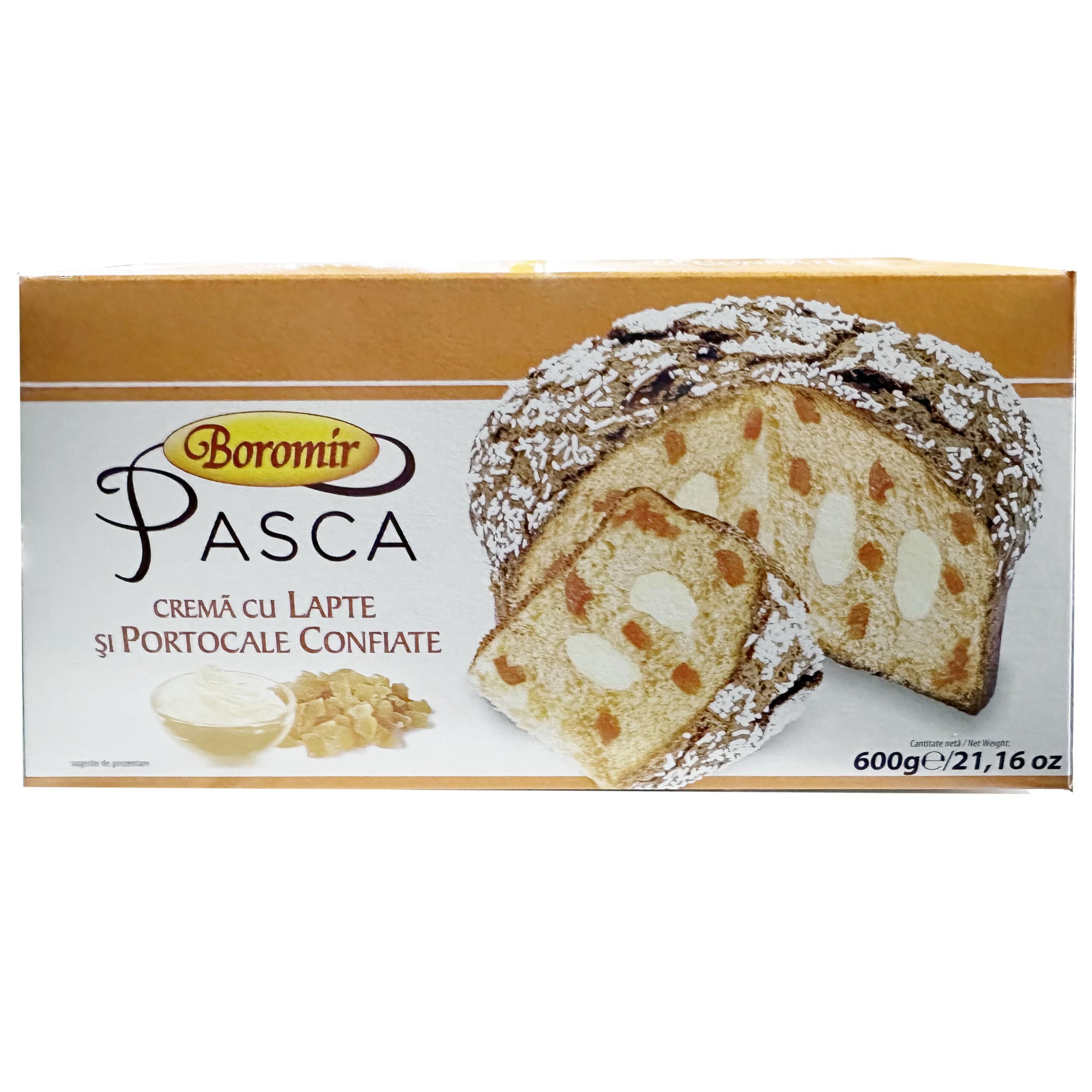 Boromir Pasca Cake with Milk Cream and Candied Orange Peels 21.16 oz - Walmart.com