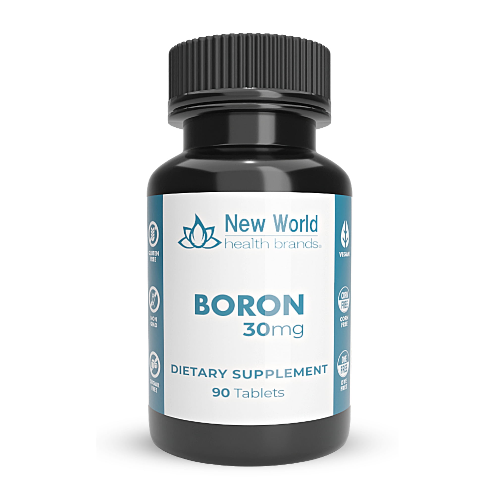 Boron 30mg Mineral Supplement - 90 Tablets | New World Health Brands ...