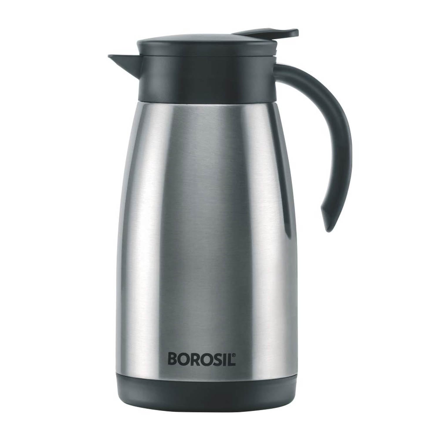 Borosil Stainless Steel Teapot- Vacuum Insulated, Silver, 1000 ...