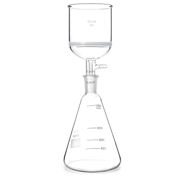 Borosilicate Glass 500ml Buchner Filtering Funnel and 1000 mL ...
