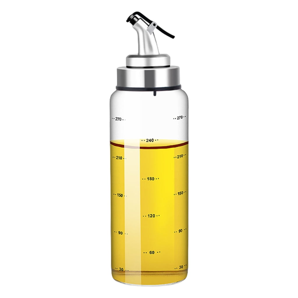 Borosilicate Glass Condiment Dispenser with Leak proof Lid Clear Oil ...