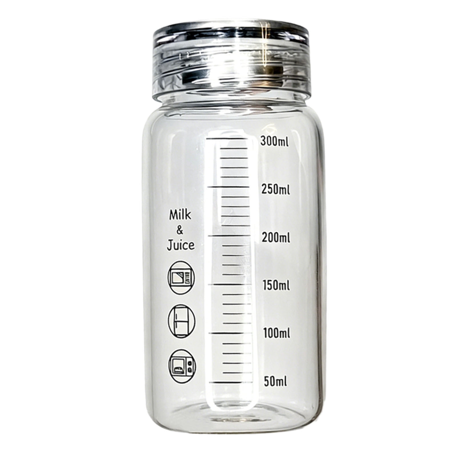 Borosilicate Glass Drinking Cup with Lid, Leakproof Portable Clear ...