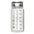 Borosilicate Glass Drinking Cup with Lid, Leakproof Portable Clear ...