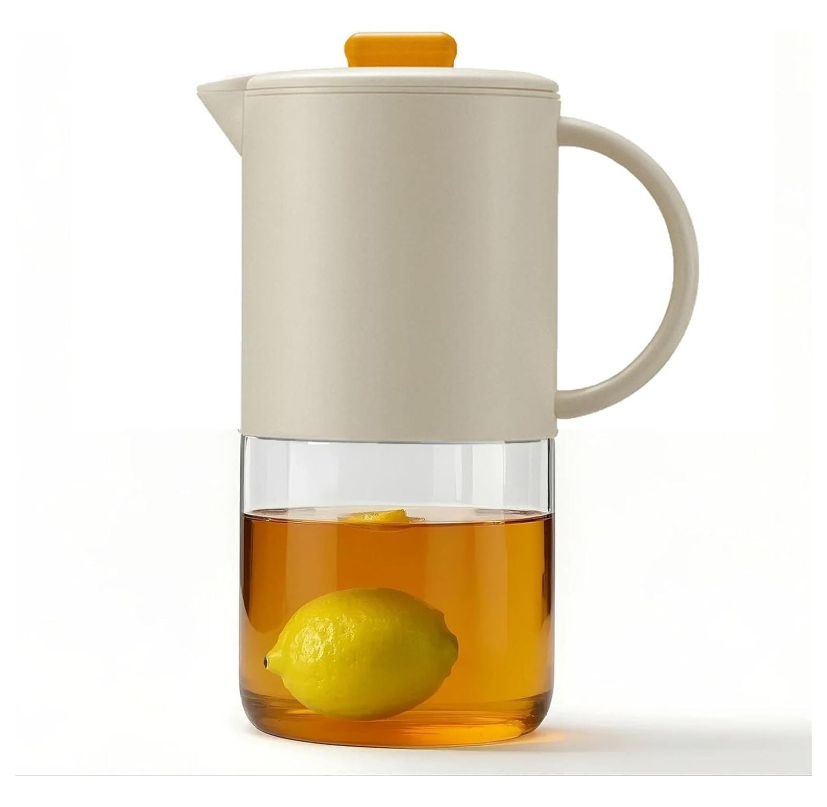 Borosilicate Glass Pitcher with Lid & Auto Spout – Shatterproof Plastic ...