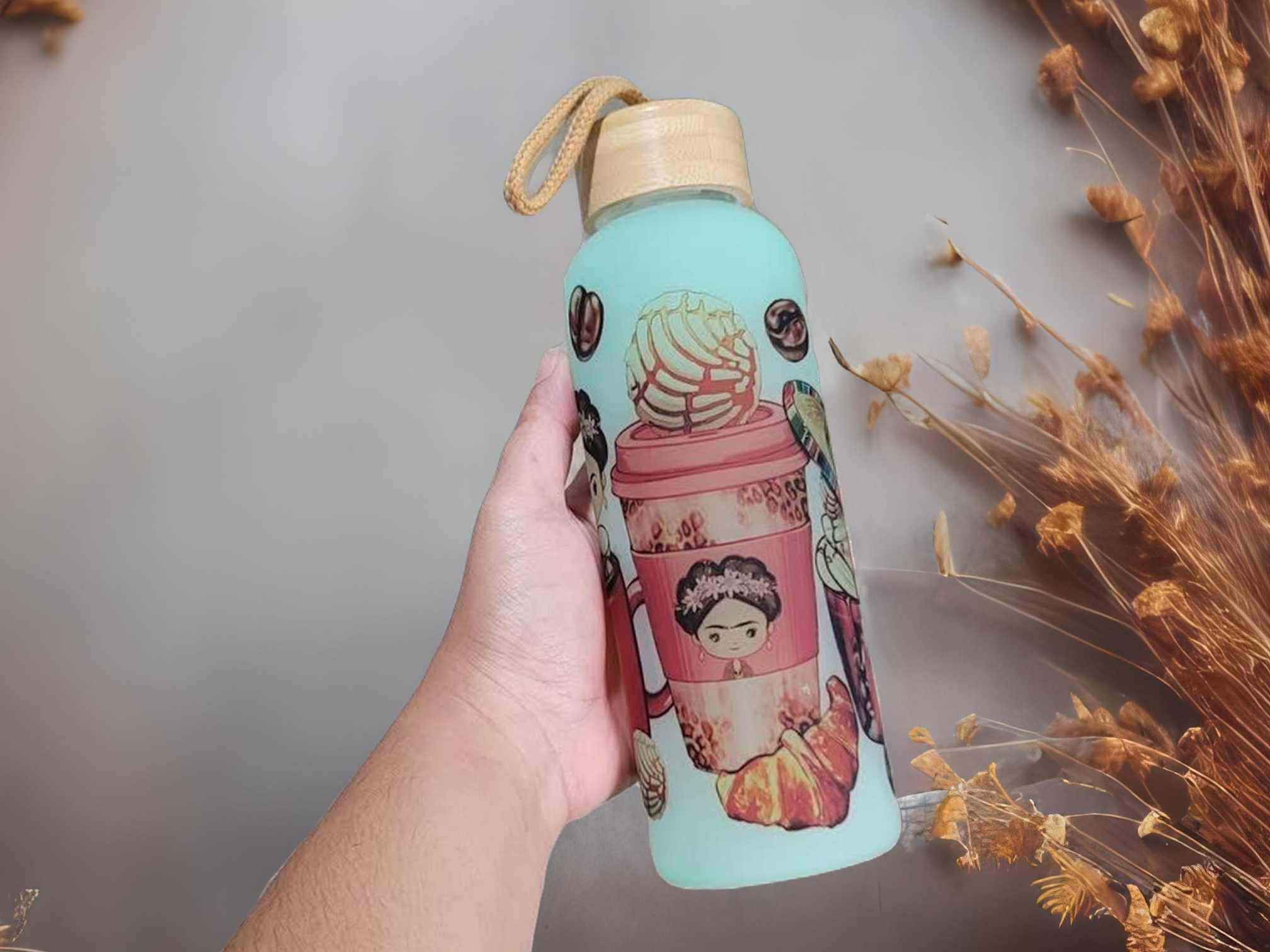 Borosilicate Glass Water Frida Kahlo , Beautiful Artist Cup Gift for ...