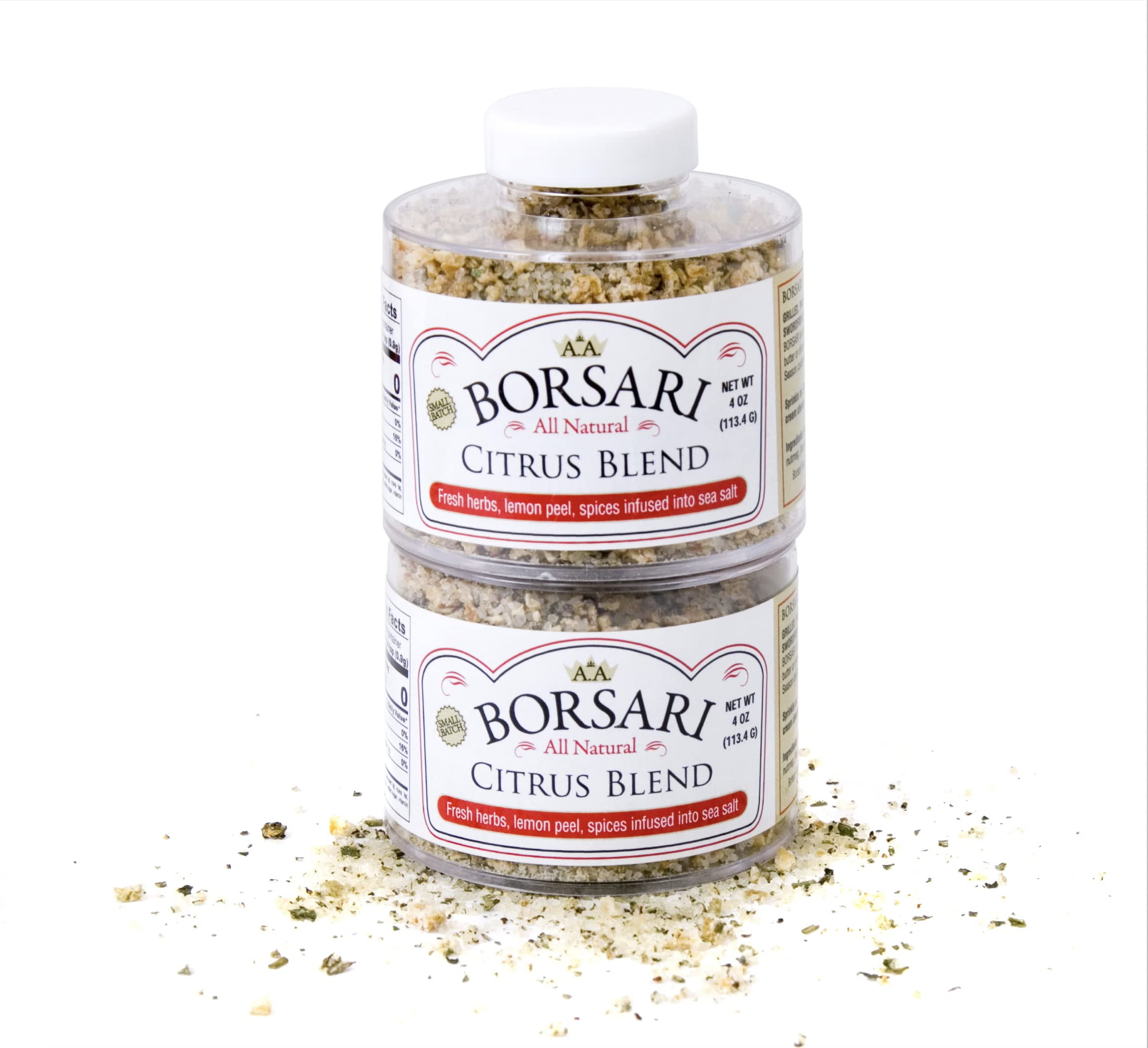 Borsari Citrus Salt Seasoning - Gourmet Seasoned Salt with Lemon ...