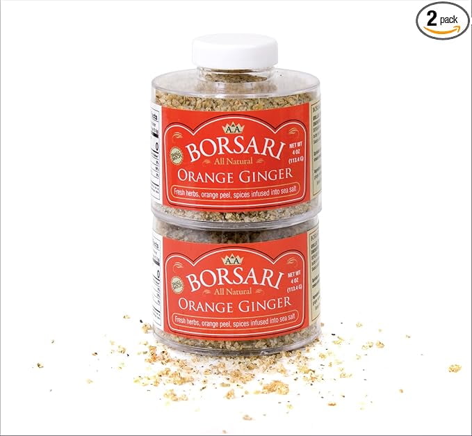 Borsari Seasoned Salt 2-Shaker Gift Set - Orange Ginger Seasoning Blend ...