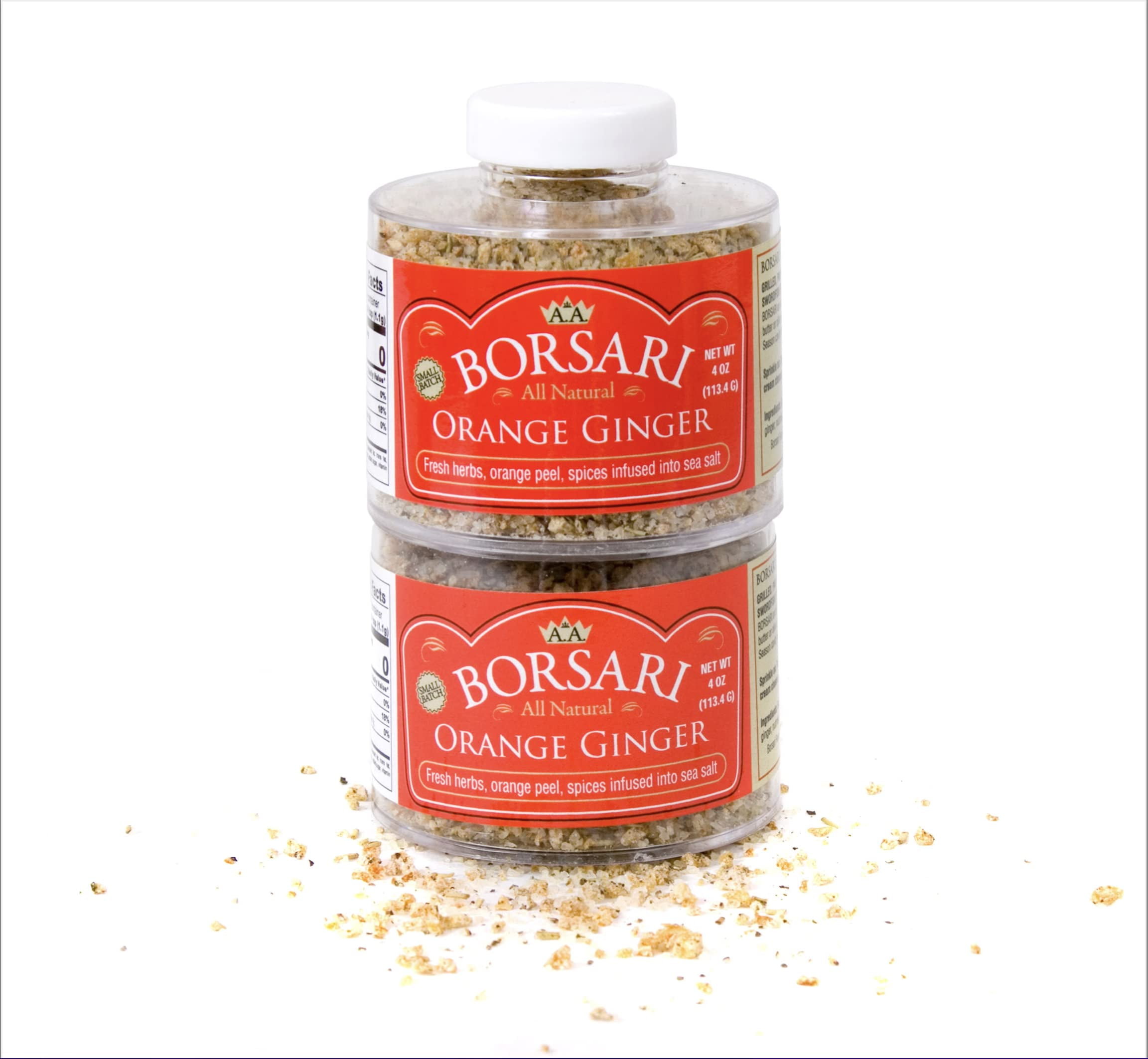 Borsari Seasoned Salt 2-Shaker MSF2 Gift Set - Orange Ginger Seasoning ...