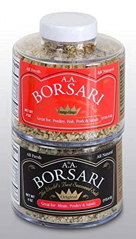 Borsari Seasoned Salt Combo - Multi-Use All Purpose Original and Orange ...