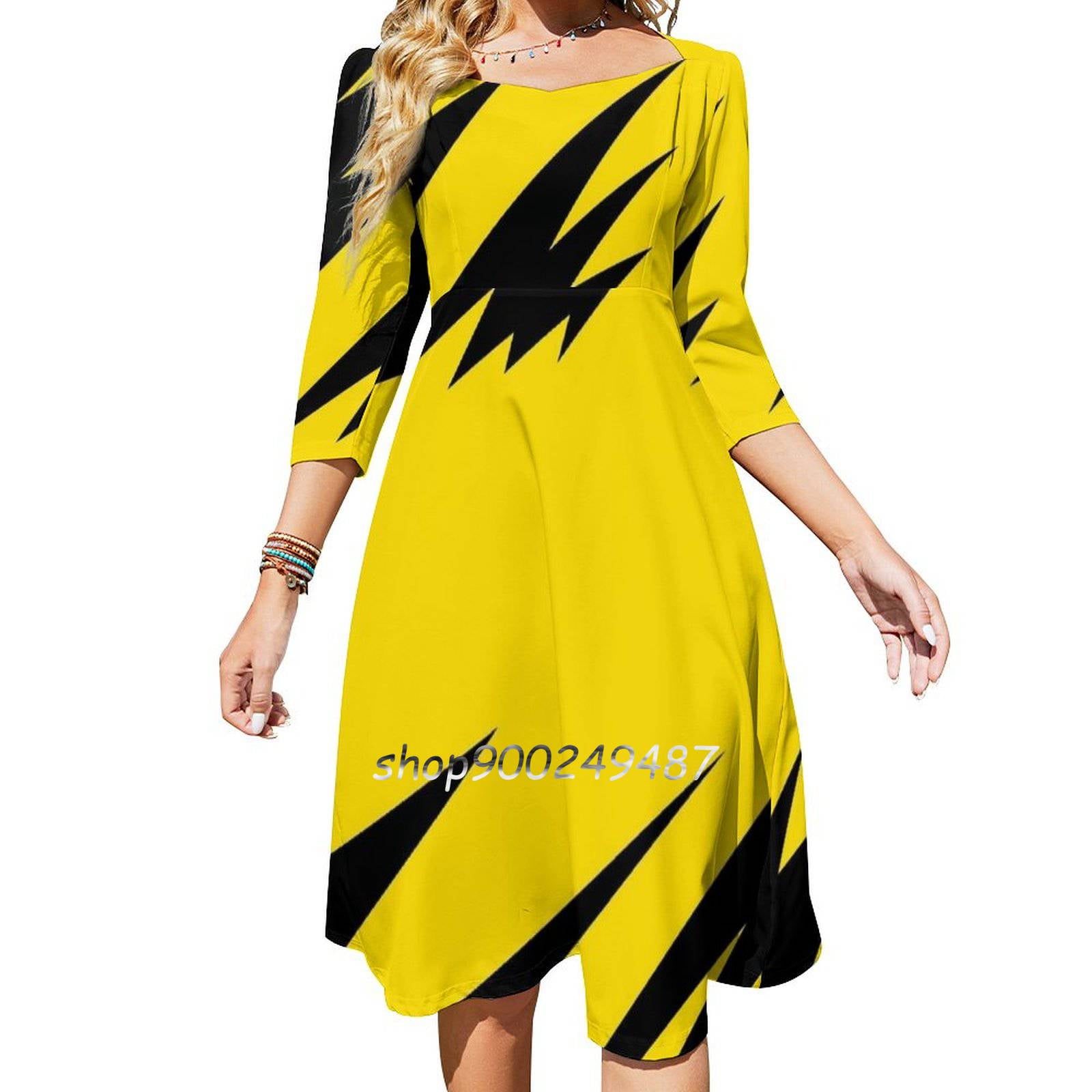 Borussia Sweetheart Knot Flared Dress Fashion Design Large Size Loose ...