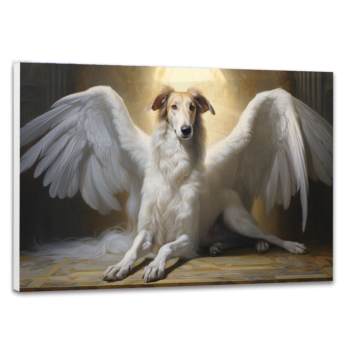Borzoi Dog Memorial Gifts - Waiting At The Door Canvas - Dog Memorial ...