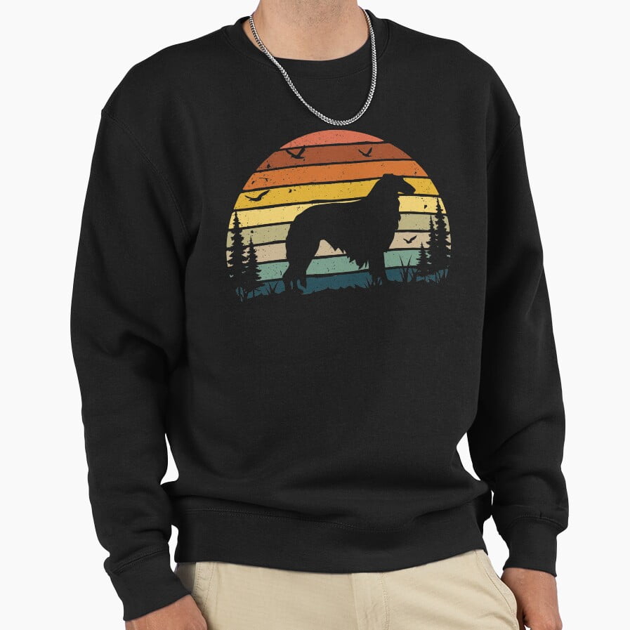 Borzoi Dog Retro Vintage Christmas Unisex Sweatshirt Funny Holiday ...