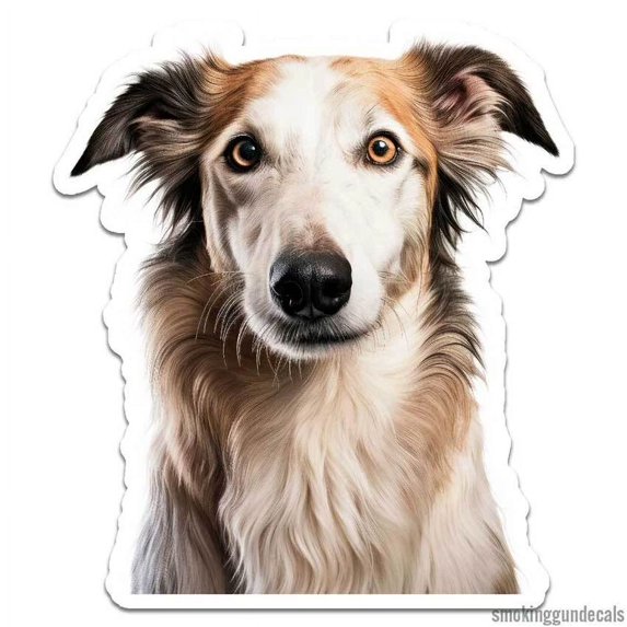 Borzoi Dog Sticker Indoor Outdoor Phone Decal Water Bottle Stickers Car ...