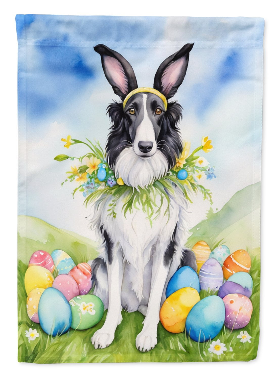 Borzoi Easter Egg Hunt House Flag 28 in x 40 in - Walmart Business Supplies