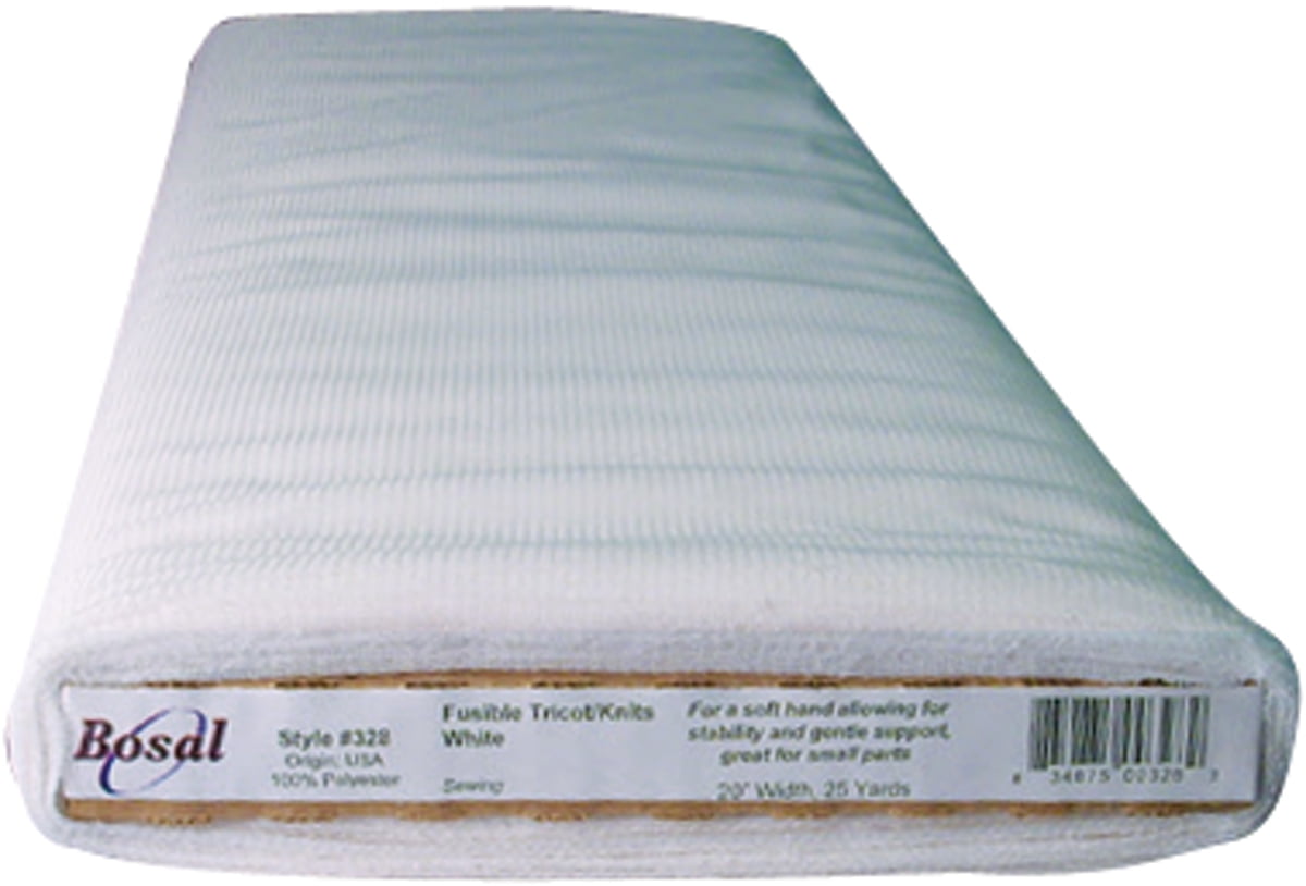 Bosal Fusible Tricot/Knits Interfacing-White 20"X25yd FOB: MI - Walmart.com