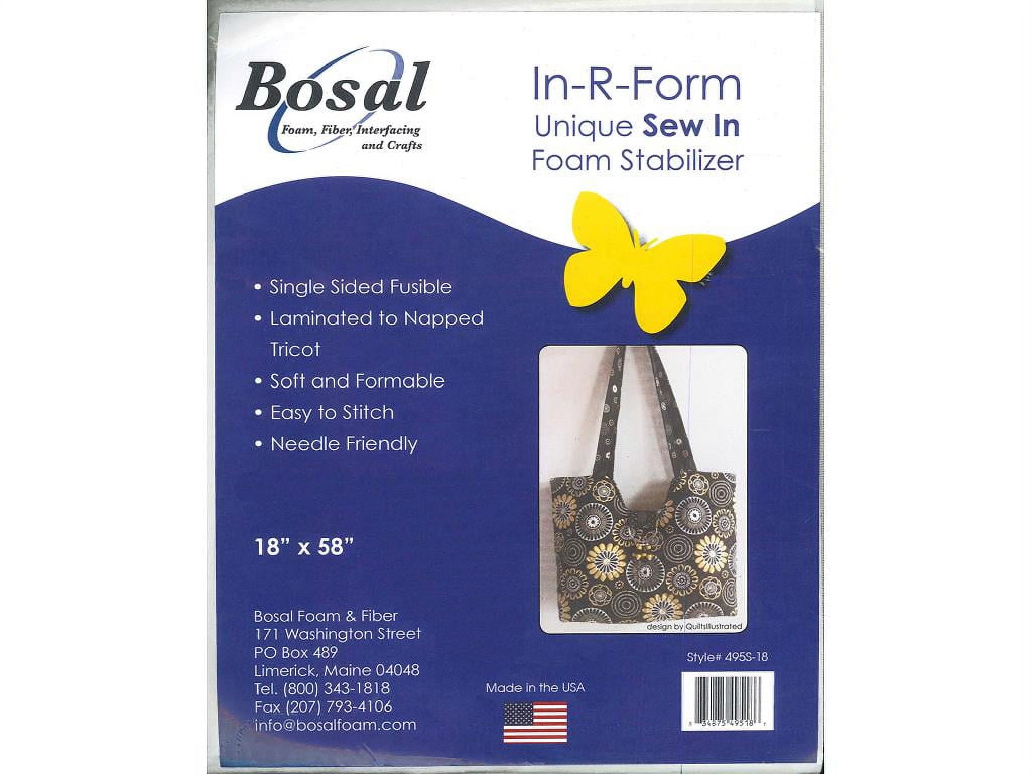 Bosal In R Form Foam Sew In Fusible Stab 58x18 Wht - Walmart.com