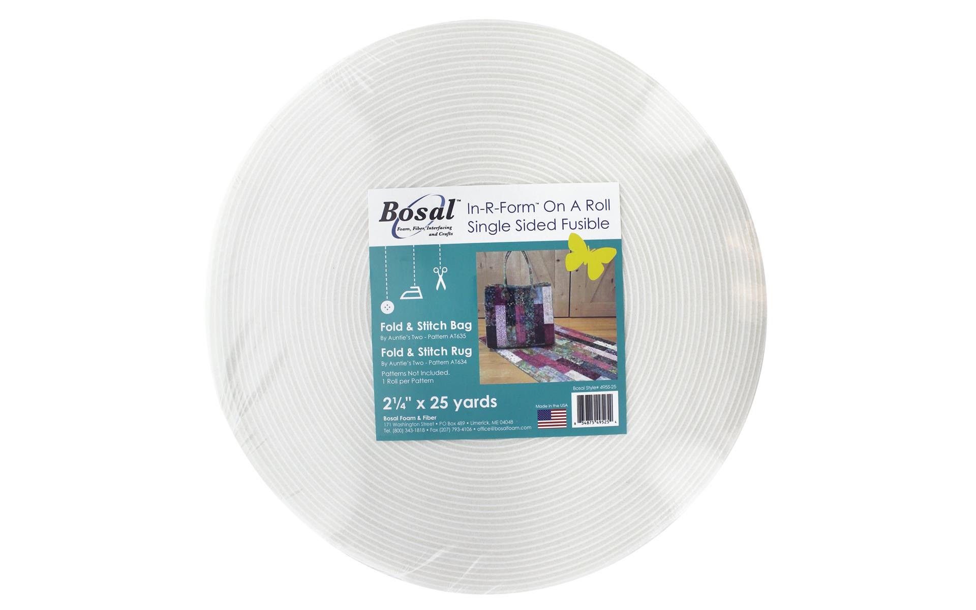 Bosal In-R-Form Single Sided Fusible Interfacing On A Roll-2.25"X25Yd ...