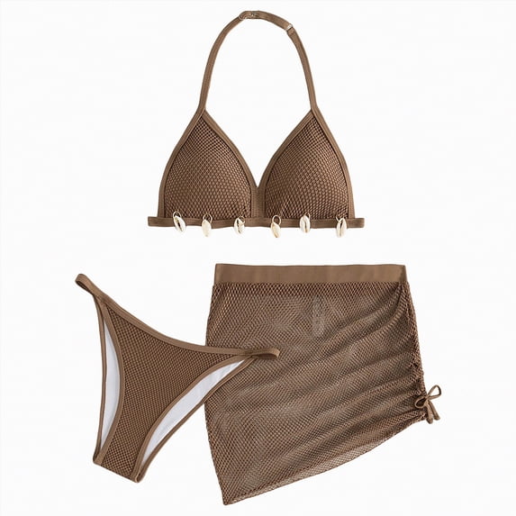 Bosanter Bathing Suits For Girls 3 Piece Bikini Bathing Suit Mesh ...