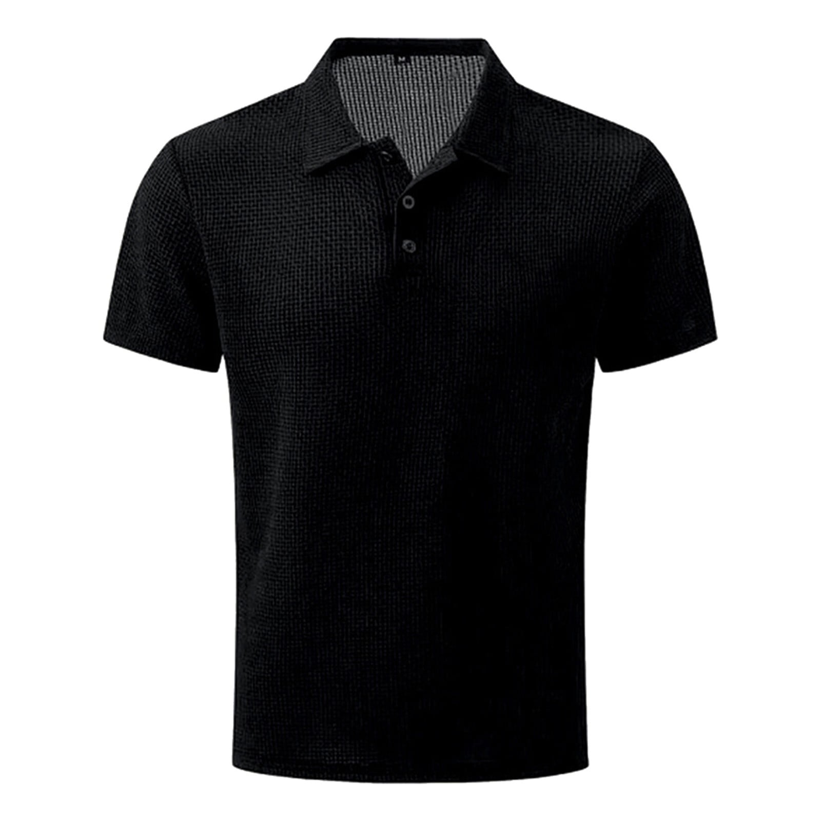 Bosanter Mens Knit Polo Shirts Mesh Polo Shirts Short Sleeve Breathable ...