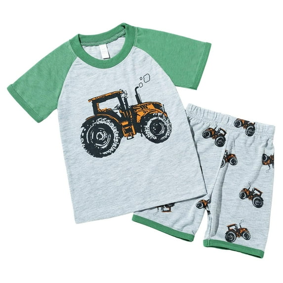 Bosanter Toddler Boys Cartoon Tops+Shorts Kids Sleeve Shirt Clothes ...