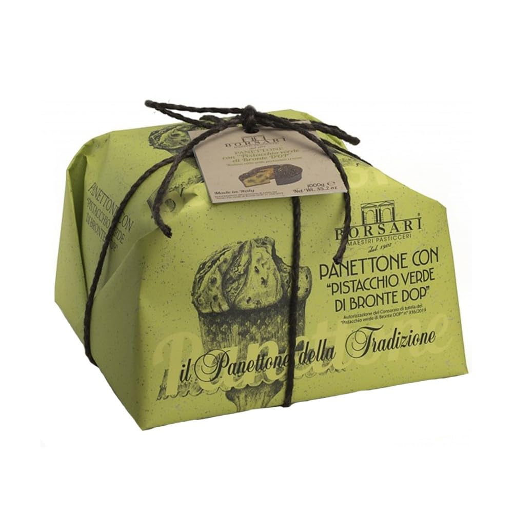 Bosari Panettone Cake with Pistachio Cream, 1000g, Made in Italy ...