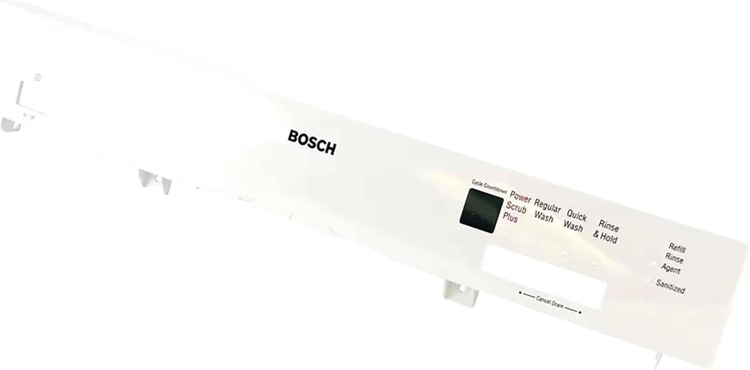 Bosch 00475224 Genuine OEM Control Panel (White) for Bosch Dishwashers ...
