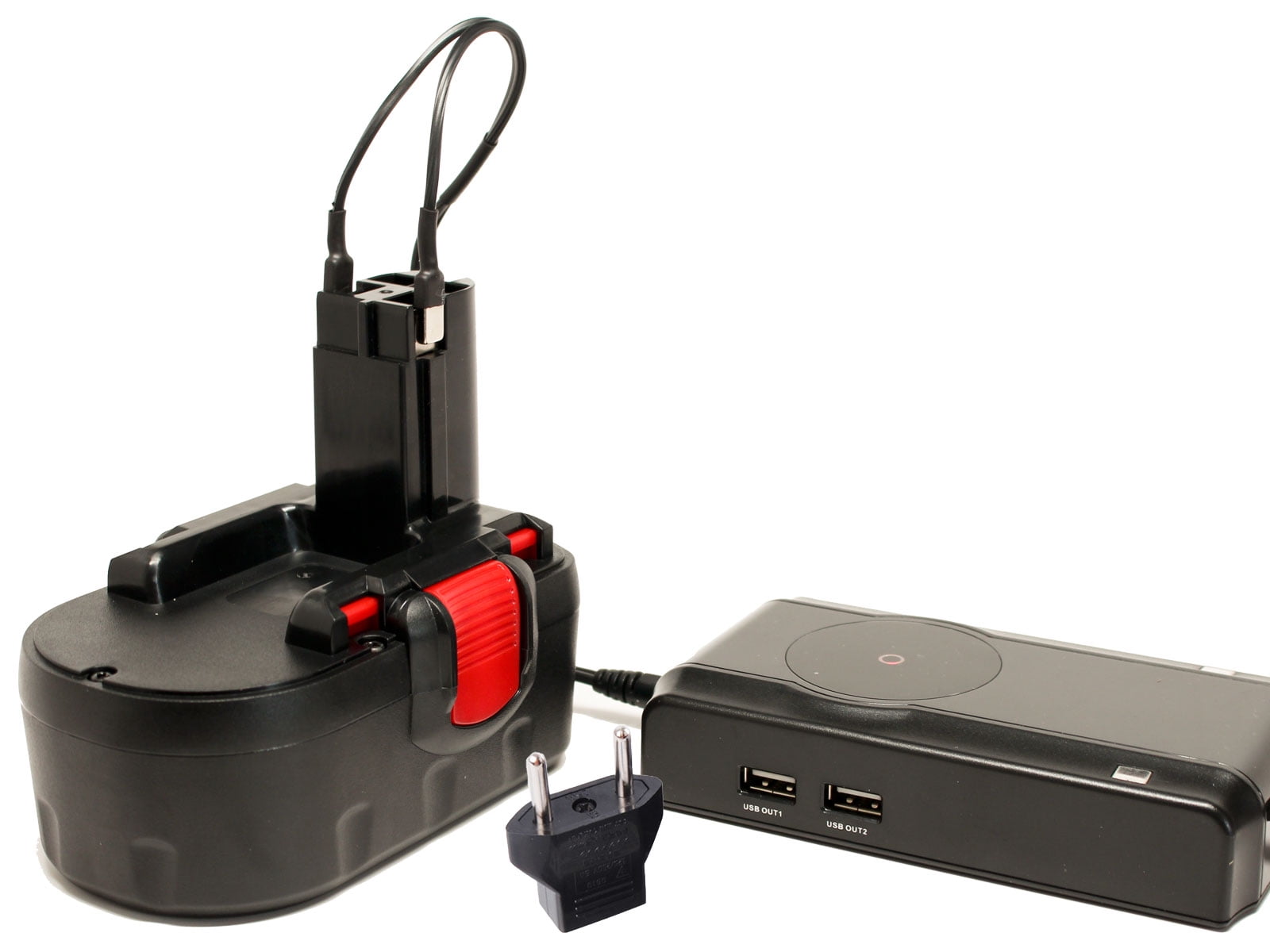 Bosch 18V Battery and Charger with EU Adapter Replacement - Compatible ...