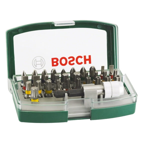 Bosch 32pc. Screwdriver Bit Set (PH-, PZ-, Hex-, T-, TH-, S-Bit ...