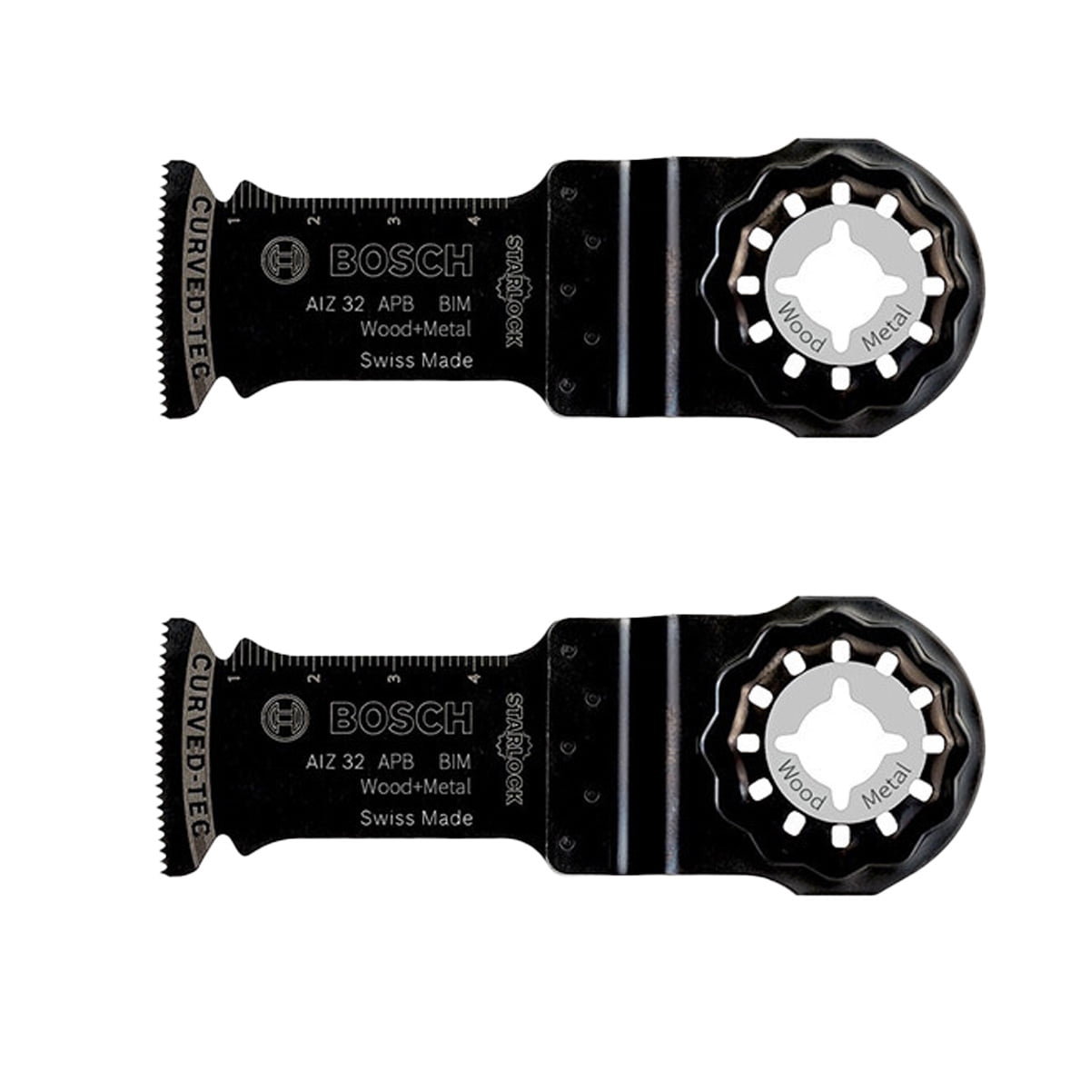Bosch Accessories 2X Plunge-Cutting Blade Aiz 32 Apb Wood And Metal (For Wood And Unhardened ...