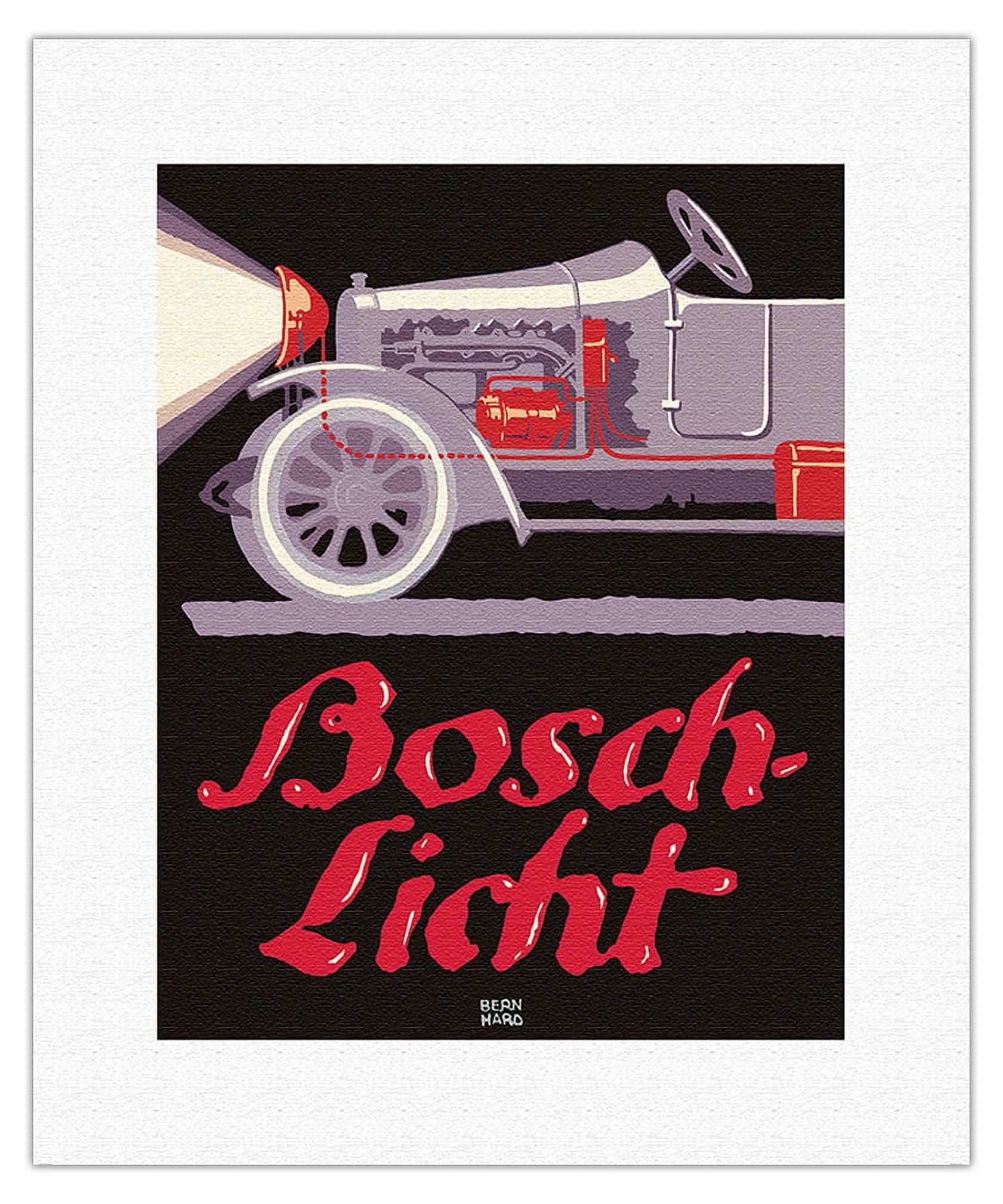 Bosch Automobile Headlights (Bosch-Licht) - Vintage Advertising Poster ...
