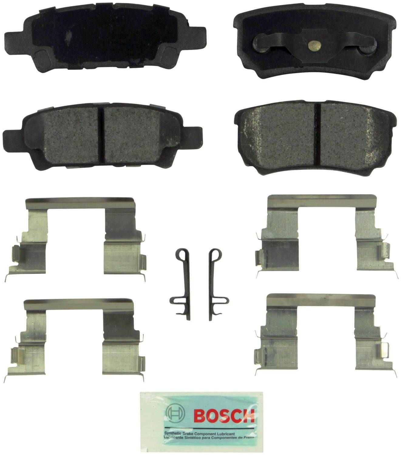 Bosch BE1037H Bosch Blue Ceramic Brake Pads with Hardware - Walmart.com