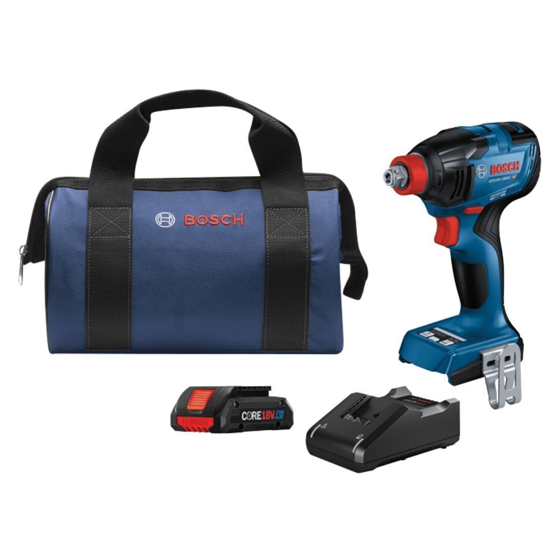 Bosch GDX18V-1860C Two-in-One 1/4-inch and 1/2-inch Bit and Socket ...