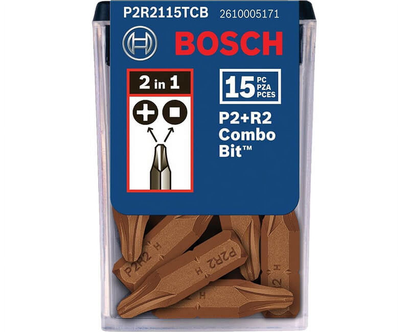 Bosch Genuine 15 pc. 1" Phillips and Robertson P2R2 Insert Bits ...