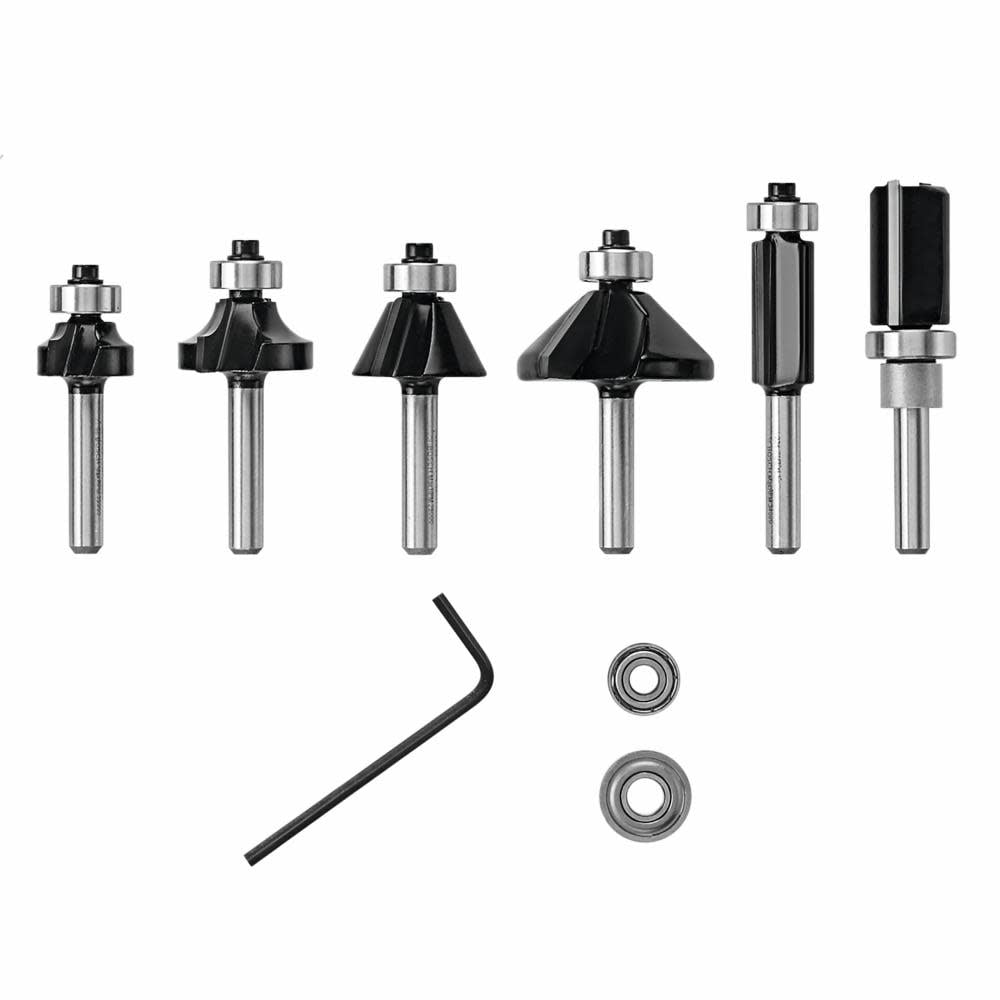 Bosch Genuine 6 pc. Carbide-Tipped Trim and Edging Router Bit Set ...