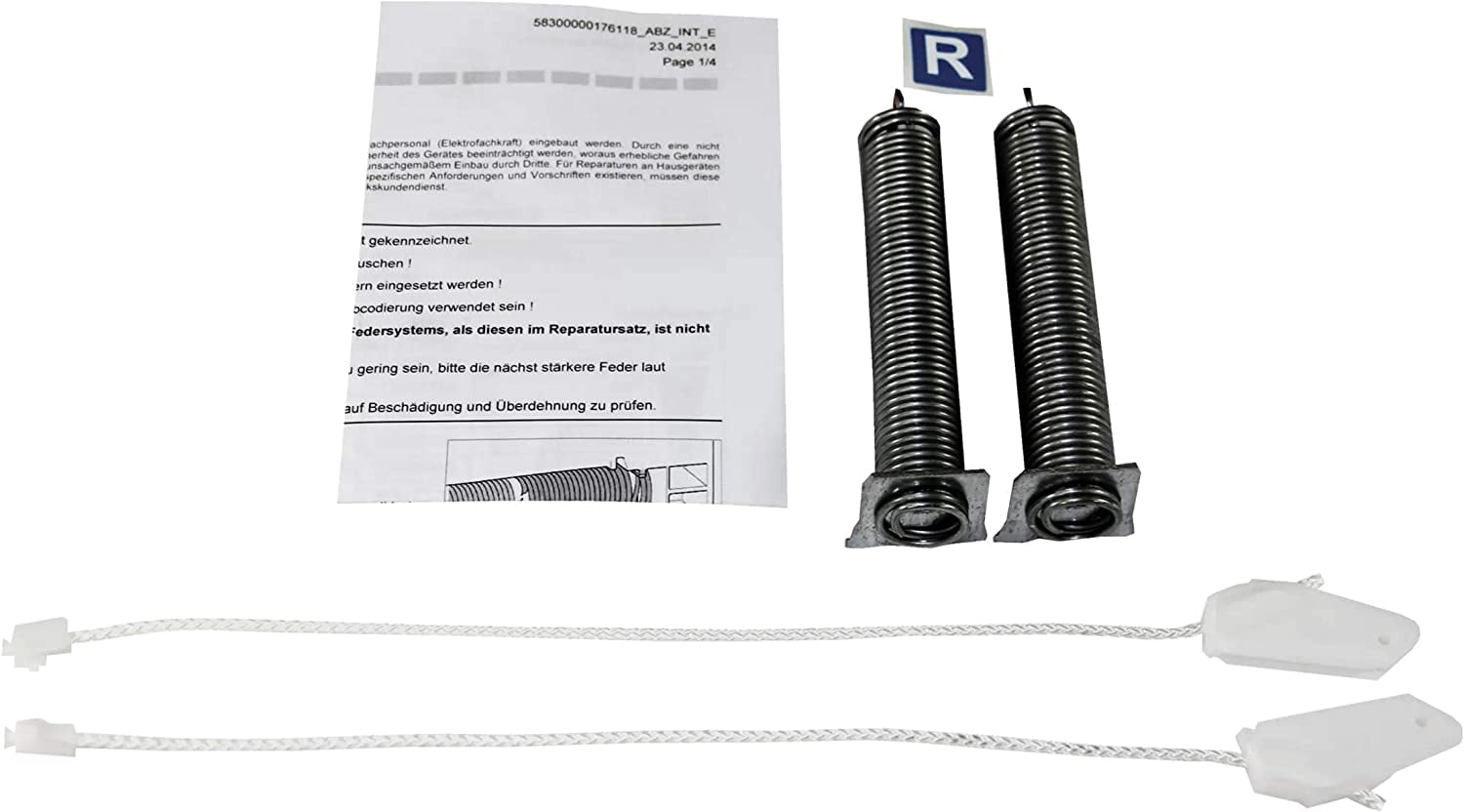 Bosch Genuine OEM 00754866 Dishwasher Door Spring Kit - Walmart.com