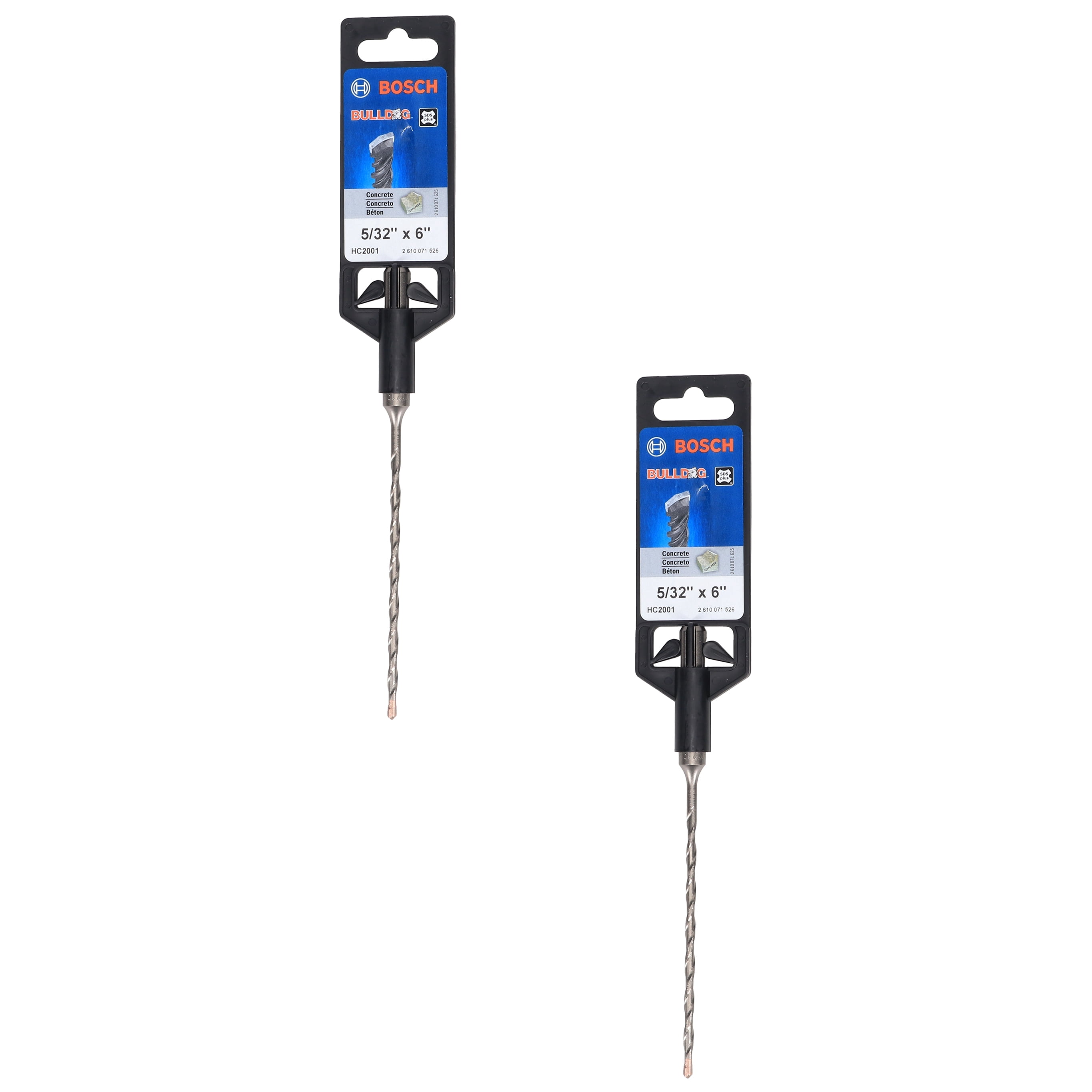 Bosch HC2001 Bulldog SDS 5/32X4X6 Drill Bit for Hammer Drills (2-Pack ...