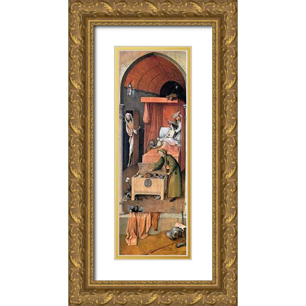Bosch, Hieronymus 11x24 Gold Ornate Wood Framed with Double Matting Museum Art Print Titled ...