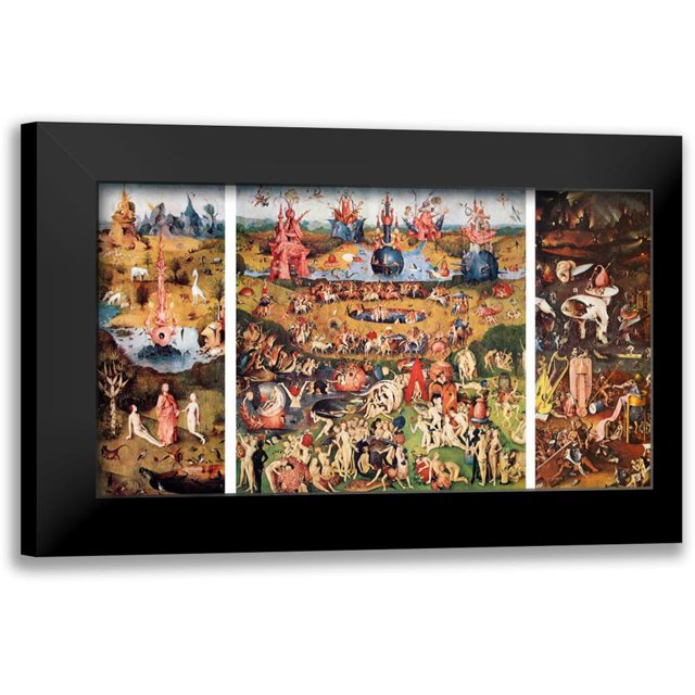Bosch, Hieronymus 14x10 Black Modern Framed Museum Art Print Titled - Garden Of Earthly Delights ...