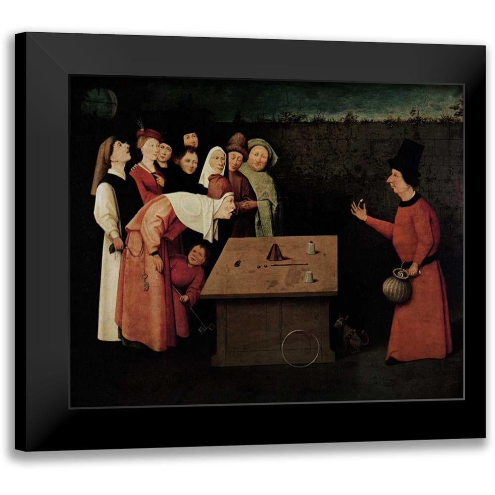 Bosch, Hieronymus 14x12 Black Modern Framed Museum Art Print Titled - The Conjuror - Walmart.com