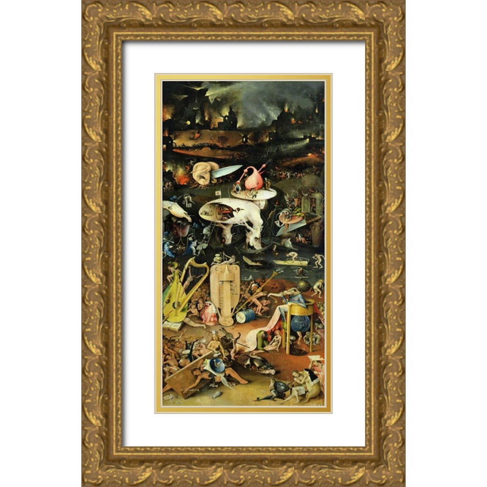 Bosch, Hieronymus 18x32 Gold Ornate Wood Framed with Double Matting ...